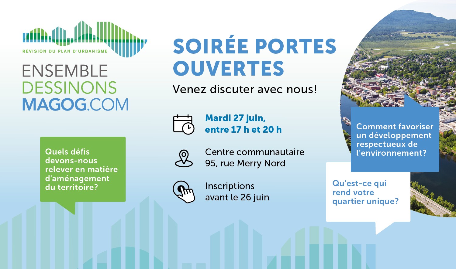 Diaporama-accueil-soiree-portes-ouvertes-plan-urbanisme - Ville de Magog