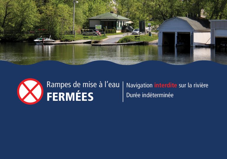 Rampes de mise à l'eau fermées pour une durée indéterminée - Ville de Magog